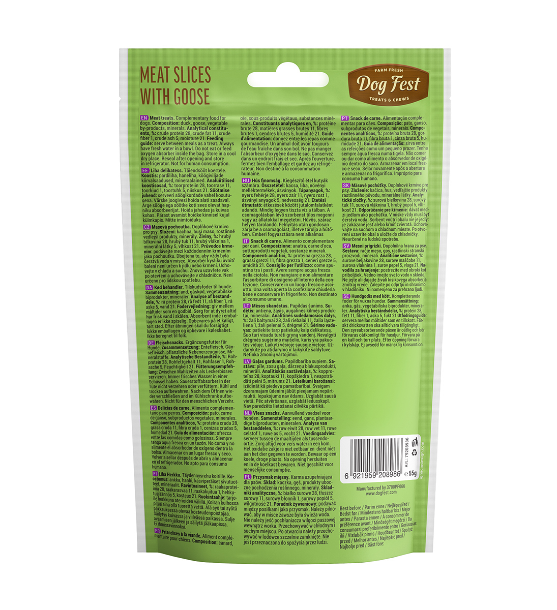 Dog Fest Meat Slices With Goose