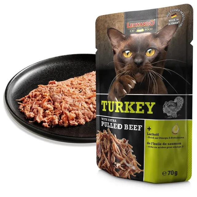 Leonardo Turkey + Extra Pulled Beef Cat Food – Premium Quality For Cats #5