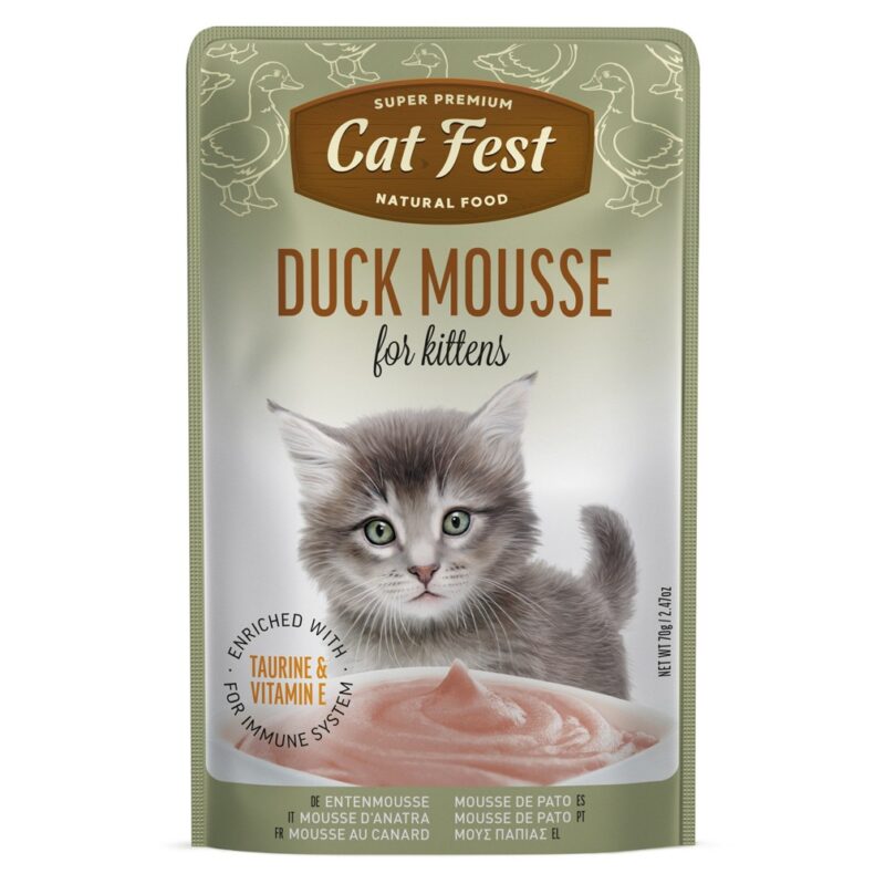 Cat Fest Cat Food Pouches – Duck Mousse For Kittens – Premium Quality ...